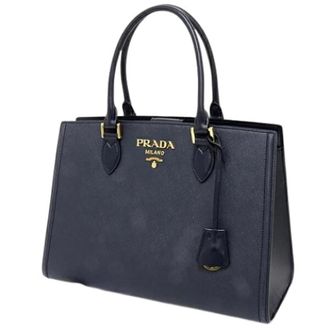 Prada Pre-owned Vintage Saffiano Handtasche - - Pre-owned - Damen - Blau - ONE SIZE