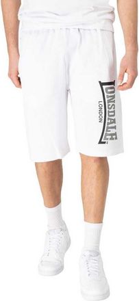 Lonsdale Mens Logo Jam Shorts, White/Grey/Black, S