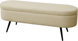 SVITA Svita - ivy Banc avec tissu Teddy Ottomane Pouf avec espace de rangement Banc rembourré