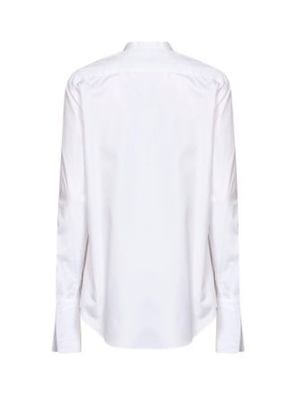 Fendi Womens Shirt Slim-Fit Cotton Poplin White