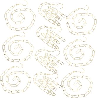 Holibanna 10 St&uuml;ck Teiliges Eisenkette Verbindern und Haken Robuste Aufh&auml;ngungskette f&uuml;r Kleidung und Pflanzen Vielseitig Einsetzbar f&uuml;r Einzelhandel und Ausste