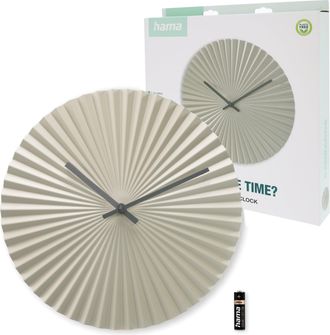 Hama Wanduhr Barbados, Quarz, SS tickend, &Oslash; 30 cm, VRT GRS