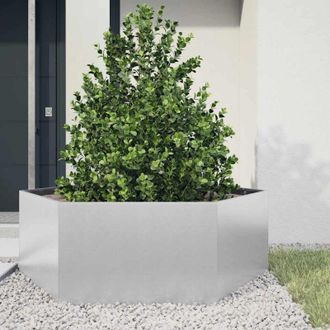 vidaXL Vidaxl - Jardini&egrave;re hexagone 138x120x45 cm acier galvanis&eacute;