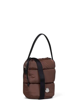 Moncler Womens Bucket Bag Caradoc Brown Polyamide Shoulder
