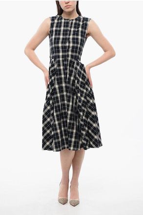Woolrich Long Sleeveless Checked Dress size Xs
