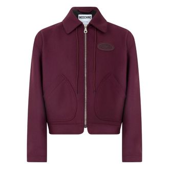 Moschino Cropped Zip Jacket - - Jackets - Herren - Rot - L