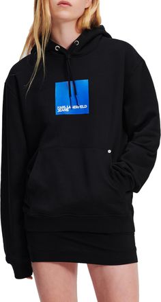 Karl Lagerfeld REGULAR FIT LOGO HOODIE, SCHWARZ, XL