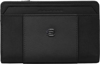Piquadro Femme, Accessoires, Noir, Taille: ONE Size Circle Wallet with External Coin Pocket