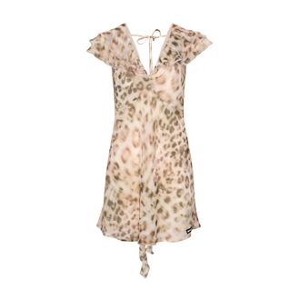 Rotate Rotate Birger Christensen, Femme, Robes, Multicolore, Taille: 38 FR Robe Mini à Volants en Mousseline