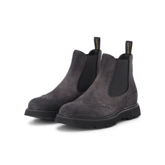 Doucal's Wingtip-Boots aus Veloursleder