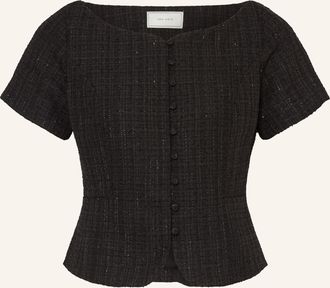 Neo Noir Neo Noir Tweed-Bluse Tango Mit Glitzergarn schwarz