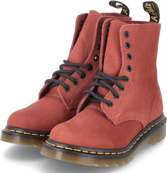Dr. Martens 41402600 Schnürstiefel Rauleder Damen in rot - Gr. 42