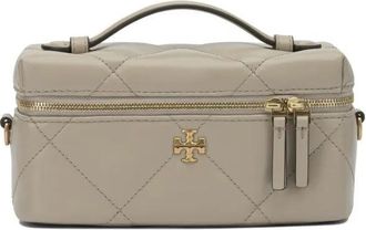 Tory Burch Tory Burch Hobo Bags - Compact Quilted Handbag With Gold-Tone Zipper - Gr. unisize - in Grau - f&uuml;r Damen