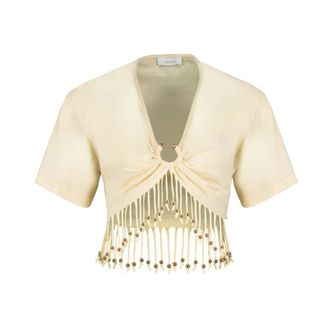 Paco Rabanne Damen, Oberteile, Beige, LGr&ouml;&szlig;e