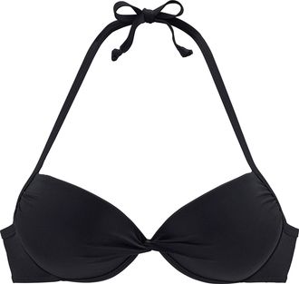 Lascana Damen Push-Up-Bikini-Top wattierte Cups, Mix-Kini, zum Binden, verführerisches Dekolleté am Strand
