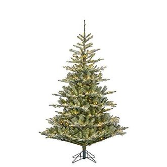 Black Box Trees Celtis K&uuml;nstlicher Weihnachtsbaum mit LED-Beleuchtung - H215 x &Oslash;135 cm - Gr&uuml;n mit Frostoptik