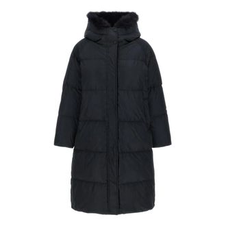 Yves Salomon Lange Daunenjacke mit Fuchs-Pelzbesatz - - Coats - Damen - Schwarzk - S