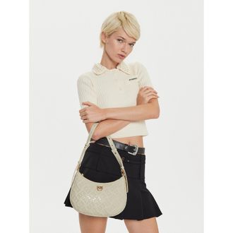 Pinko Handtasche PINKO Half Moon Mini Fl AI 24-25 PLTT 102790 A1YB Creme