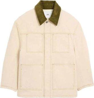 Ami Homme, Vestes, Beige, Taille: M Veste de travail rembourr&eacute;e