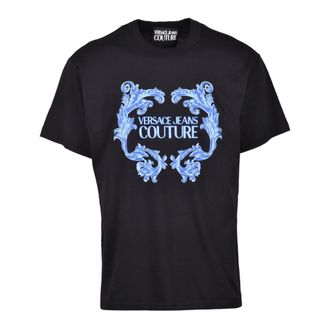 Versace Jeans Couture Baumwoll T-Shirt - - Tops - Herren - Schwarzk - XL