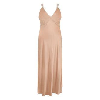 Alberta Ferretti Langes Kleid mit d&uuml;nnen Tr&auml;gern - - Dresses - Damen - Rosa - S