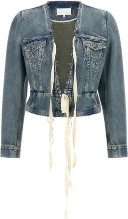 Maison Margiela Femme, Vestes, Bleu, Taille: 38 FR Sportsjacket