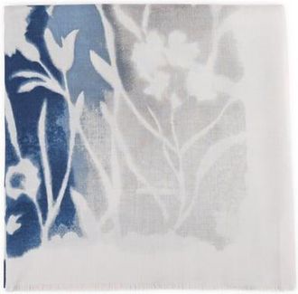 Au Printemps Paris Foulard &agrave; motif avec franges