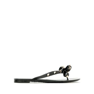 Valentino Garavani Schwarze Sandalen mit Schleifendetails - - Shoes - Damen - Schwarzk - 37 EU
