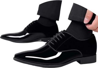 Generic Chaussures de &eacute;l&eacute;gantes pour Homme en Cuir Souple &agrave; Bout Bas pour Le Travail et Les Occasions Formelles (a-Black, 42)
