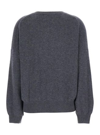 Lisa Yang Womens Cashmere Sweater Veira Grey Knitted Tops Top