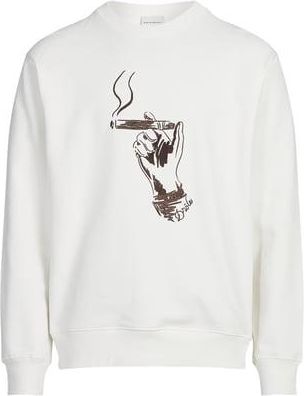 Dr&ocirc;le de Monsieur Sweat col rond brod&eacute; en coton