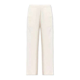 Akep Femme, Pantalons, Beige, Taille: 38 FR Satin Pantalons With Side Stripes