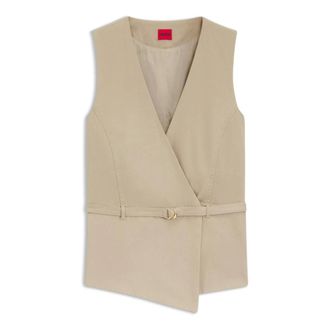 HUGO BOSS Femme, Vestes, Brun, Taille: 36 FR Ahella-1-W Vest with Belt