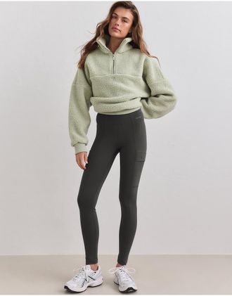 Aim'n Dark ivy w&auml;rmende Tights mit Tasche in Dark Ivy-Gr&uuml;n