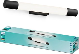 Philips Rover LED Spiegelleuchte rund, ideal geeignet f&uuml;r das Badezimmer, 5 W, 750 lm, 2700 K, Schwarz, IP44, wasserfest