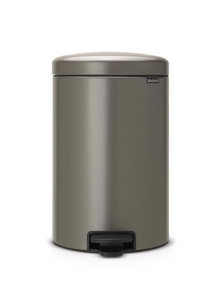 Brabantia 114045 Treteimer mit Inneneimer aus Kunststoff, stahl, Platinum, 20 Liter