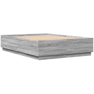 vidaXL Bettgestell Grau Sonoma 160x200 cm Holzwerkstoff Vidaxl