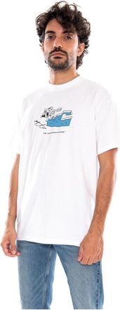 Carhartt Work in Progress S/S Ice Fishing T-Shirt - - Tops - Herren - Wei&szlig; - M