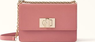Furla 1927 Umh&auml;ngetasche Mini Rosewood Rosa Strukturiertes Leder Damen