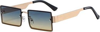 Generic Lunettes de soleil en métal à monture carrée pour hommes et pour femmes, pare-soleil de conduite en plein air (couleur : E, taille : moyen) 2026, E, T