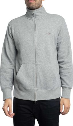 GANT Gant Herren REG Shield Full Zip Sweat Logo Sweatjacke MIT REIßVERSCHLUSS, Grey Melange, S