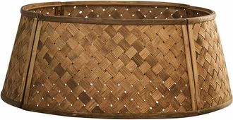 Loberon Weihnachtsbaum-Umrandung Eden, Handgeflochten, Dekorative Verschönerung, Weihnachten, Christbaum, Eisen, Bambus, Kiefernholz, braun