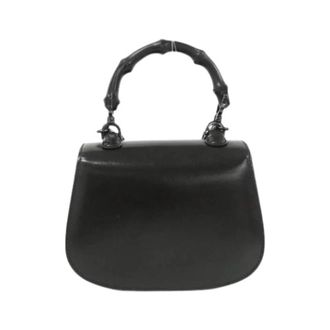 Gucci Pre-owned Bamboo 1947 Leder Schultertasche - - Pre-owned - Damen - Schwarzk - ONE SIZE