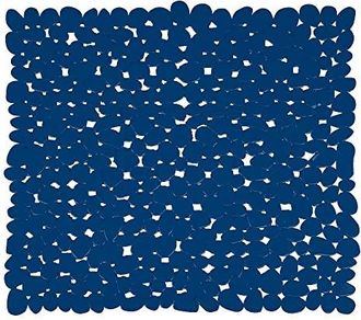 MSV Tapis de Douche PVC Galets-53x53 cm Marine, 100%, Bleu Fonc&eacute;, 53 x 53 x 15 cm