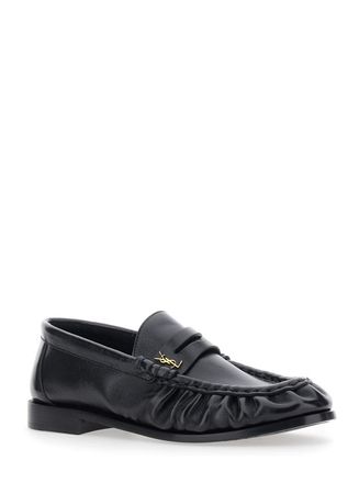 Saint Laurent Womens Loafers Le Loafer Black Leather