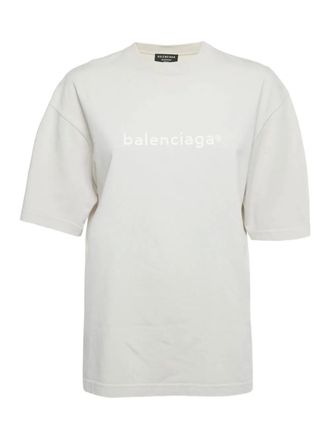 Balenciaga t-shirt en coton &agrave; logo imprim&eacute; - Tons neutres