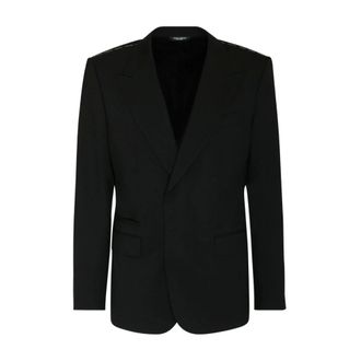 Dolce & Gabbana Homme, Vestes, Noir, Taille: XL Blazer noir &agrave; bouton unique