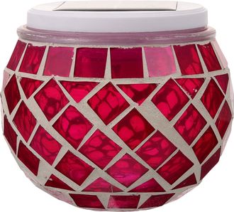 Hemobllo Solar Mosaic Glass Bottle Light Dekorative Solarleuchte für Außenbereich Energieeffiziente Gartenbeleuchtung für Garten für Freunde und Familie