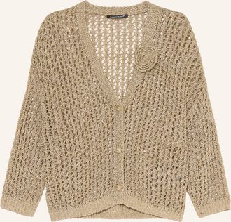 Luisa Cerano Luisa Cerano Strickjacke Aus Leinen Mit Glitzergarn gruen