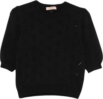 Twinset Rundhals-Strickware - - Knitwear - Damen - Schwarzk - M